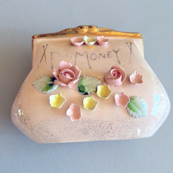 Accessories | Vintage Bank Pin Money Pink With Gold Accent | Poshmark
